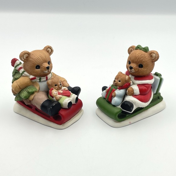 Homco | Holiday | Vintage Homco Christmas Bears 52 Porcelain Figurines ...